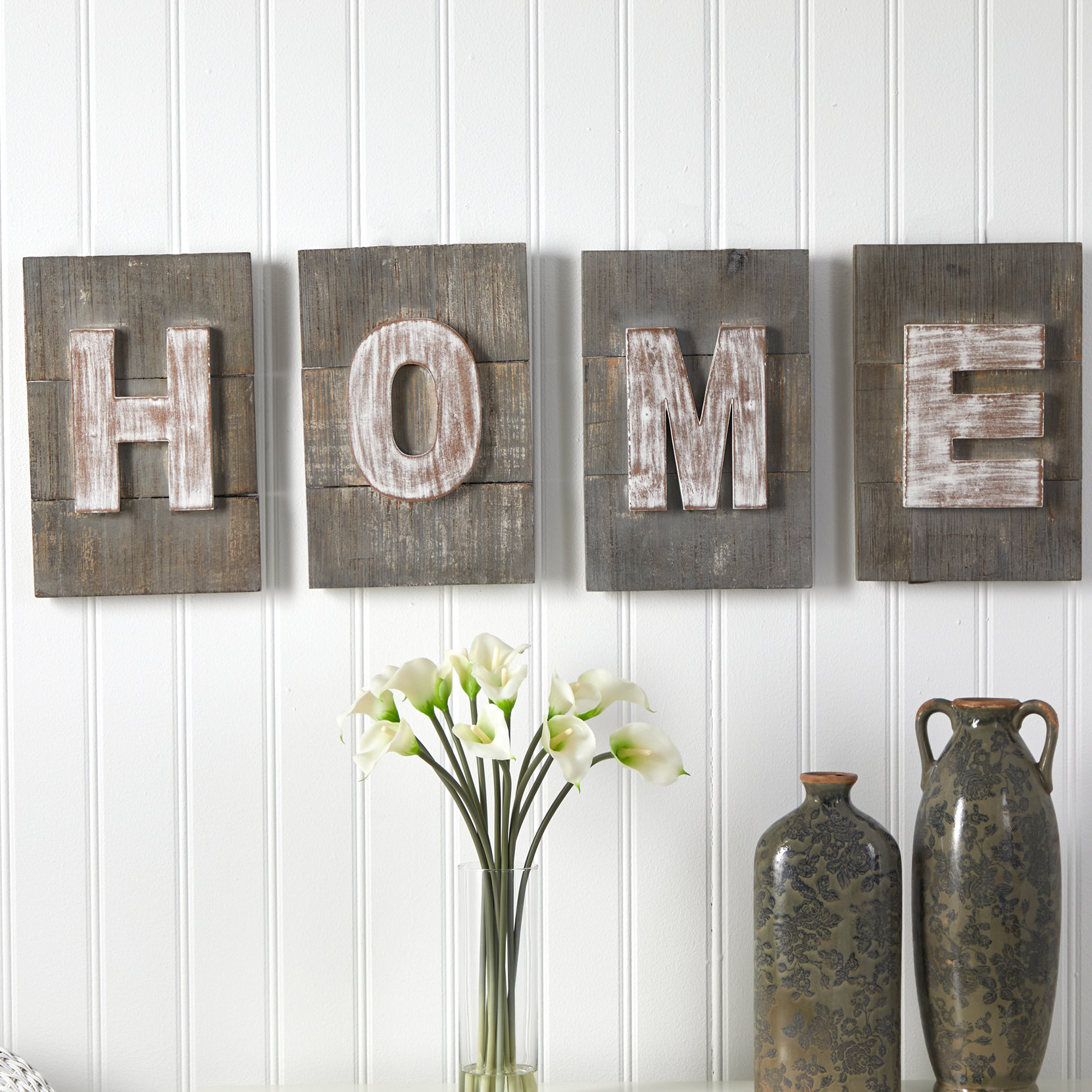 Gracie Oaks 40In. Rustic Farmhouse HOME Wall Art Decor - Wayfair Canada