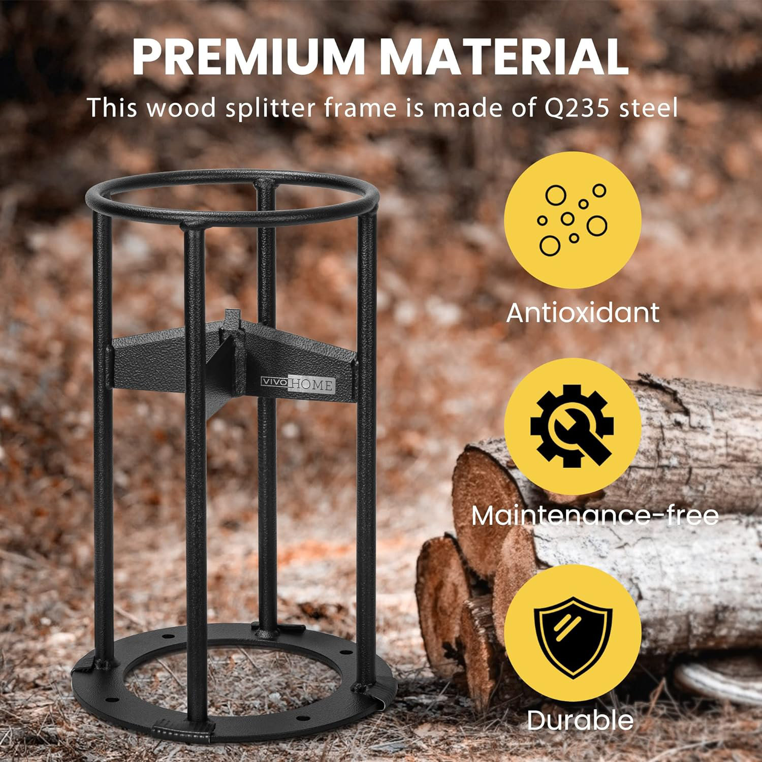 VIVOHOME Indoor/Outdoor Steel Quick Manual Log Splitter - Wayfair Canada