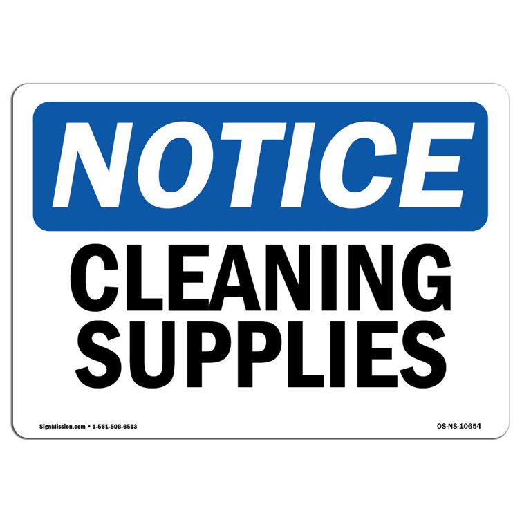SignMission Cleaning Supplies Sign | Wayfair