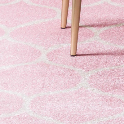Bungalow Rose Llanet Performance Pink Rug & Reviews | Wayfair