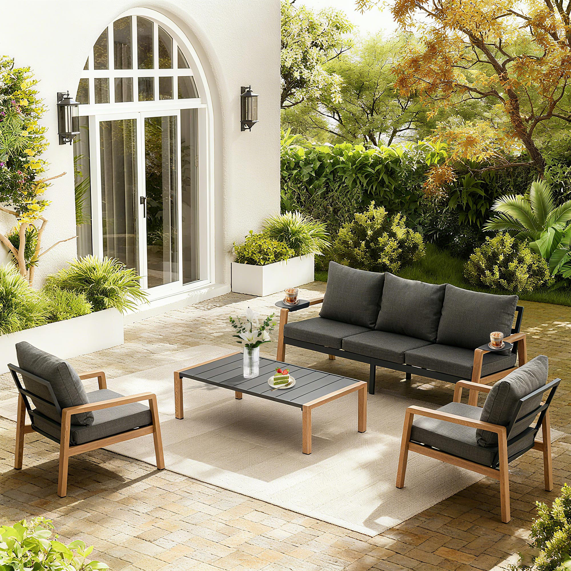 Ebern Designs The Classical Conversation Sets With 2 Accent Club Chairs ...