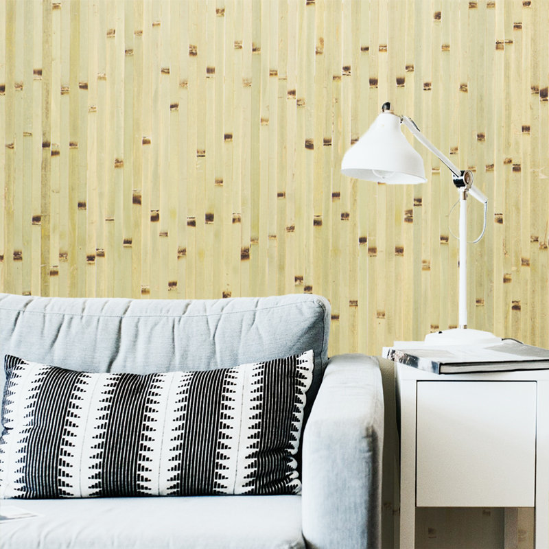 Backyard X-Scapes 1.75" W x 72" H Natural Bamboo Slats For Wall Trim ...
