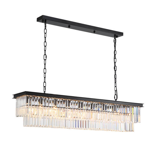Mercer41 Kratika 13 - Light Dimmable Square / Rectangle Chandelier ...