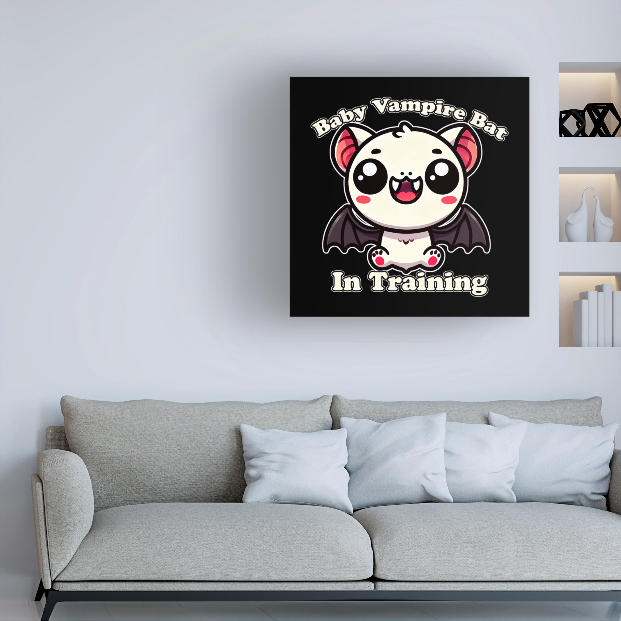 Trademark Fine Art Tina Lavoie Baby Vampire Bat In Training Canvas Art ...