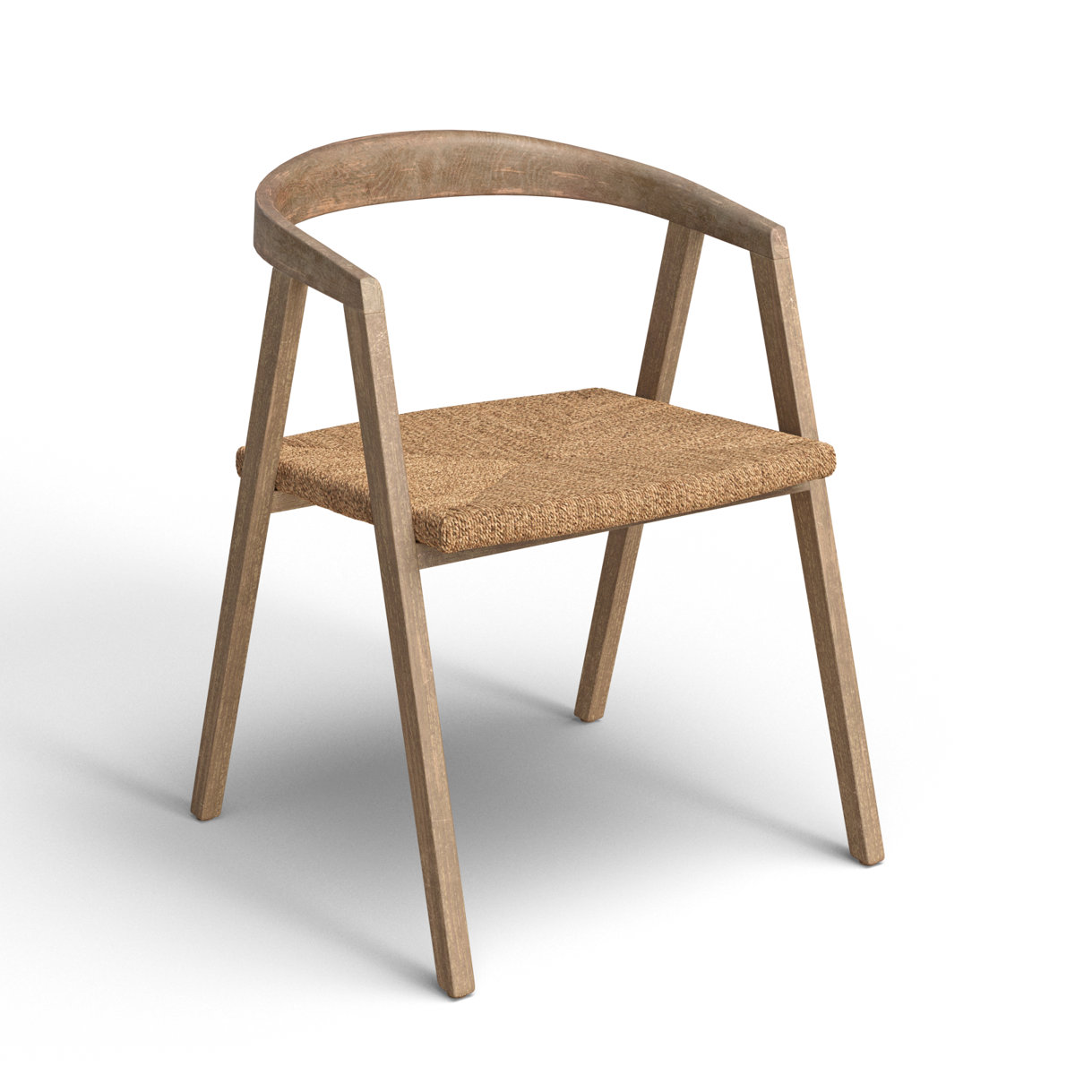 Birch Lane™ Fitzpatrick Natural Oak Curved Back Dining Arm Chair with ...