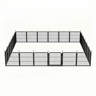 UTTU (8 Fence Panels) No Dig Easy Install Metal Fence, Decorative Fence ...