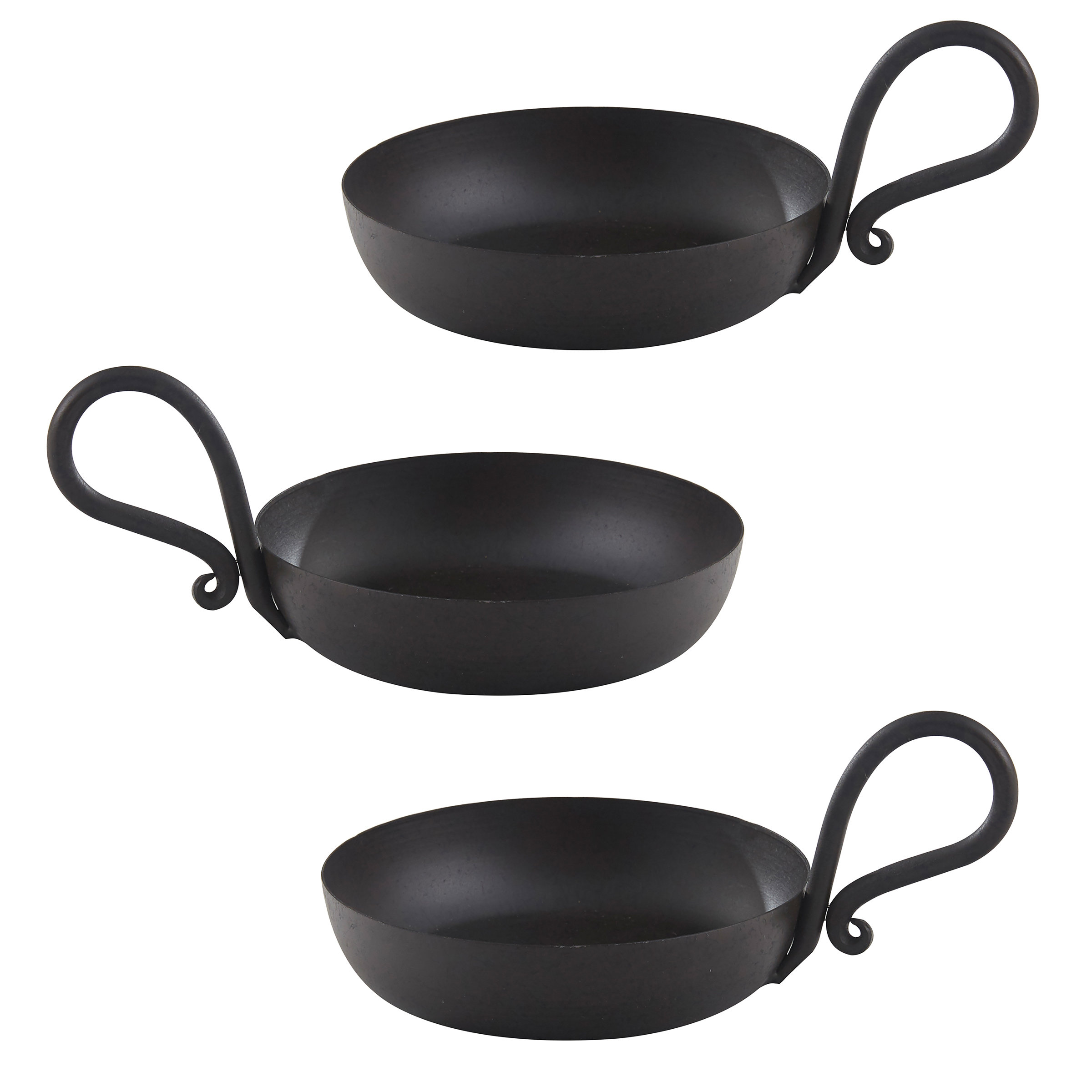 Winston Porter Iron Candle Dish 4 1/4" - Set of 3 | Wayfair
