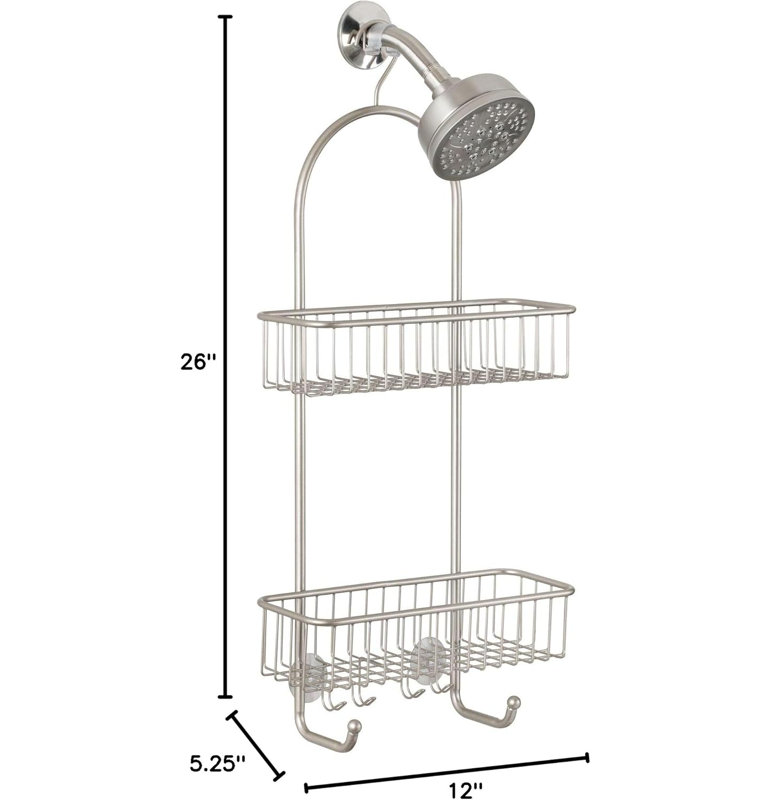 iDesign Classico 2 Shower Caddy, Storage for Tall Shampoo, Conditioner ...
