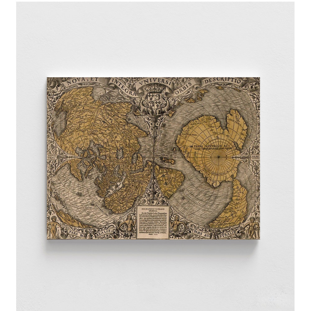 WeFrameArt Earth 1531 World Map By Vintage Maps, Antique Earth Poster ...