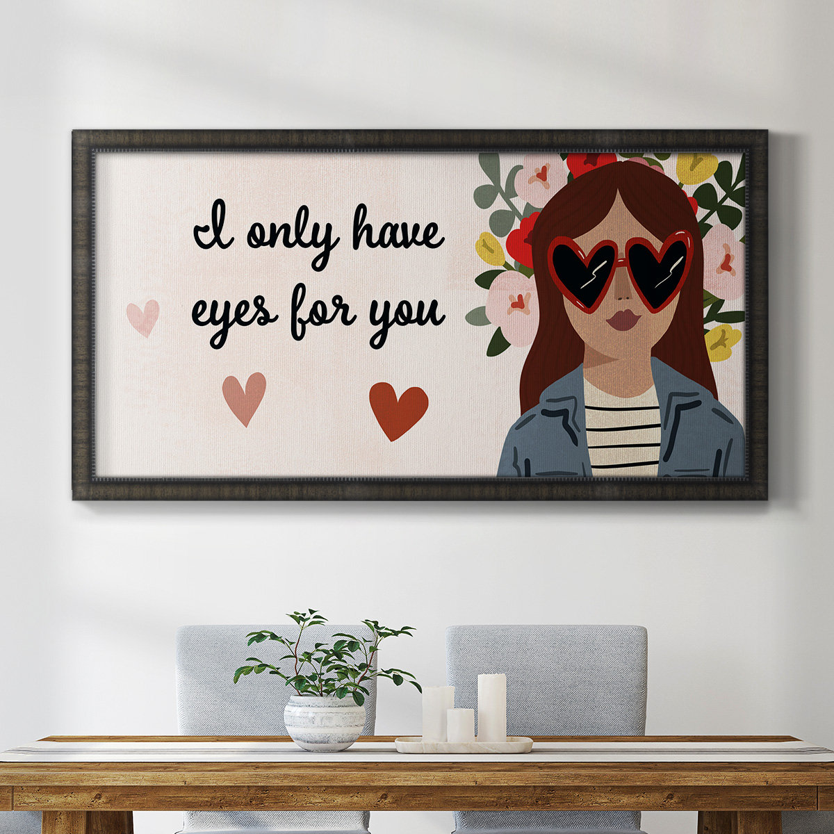 Trinx Darling Valentine Premium Framed Canvas- Ready To Hang | Wayfair