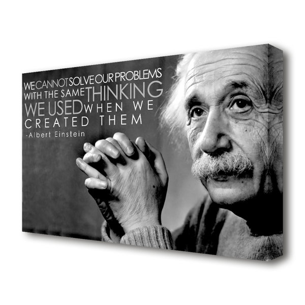 East Urban Home Einstein Thinking - Wrapped Canvas Art Prints | Wayfair ...