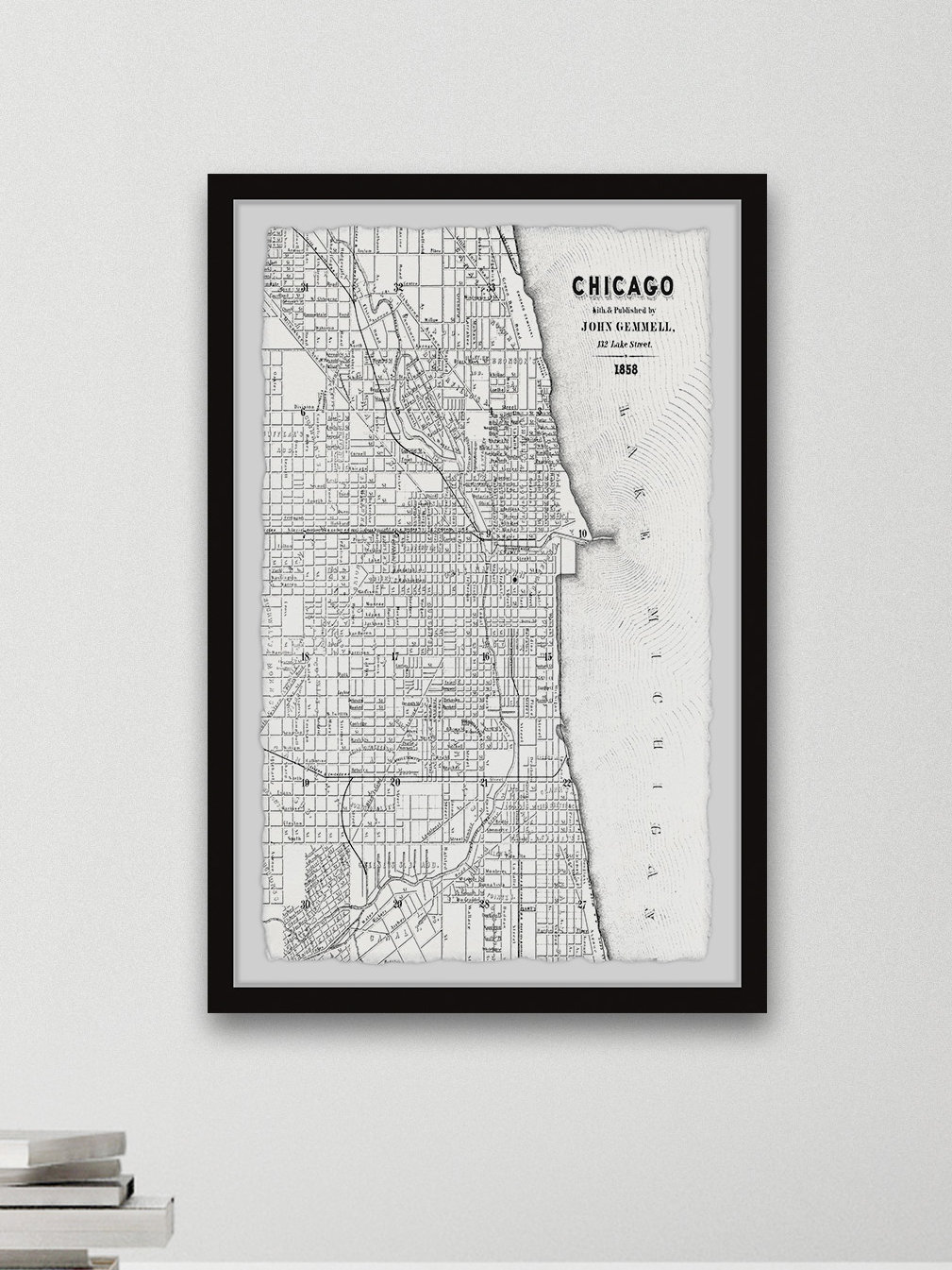 Charlton Home® " Map Of Chicago IV " | Wayfair