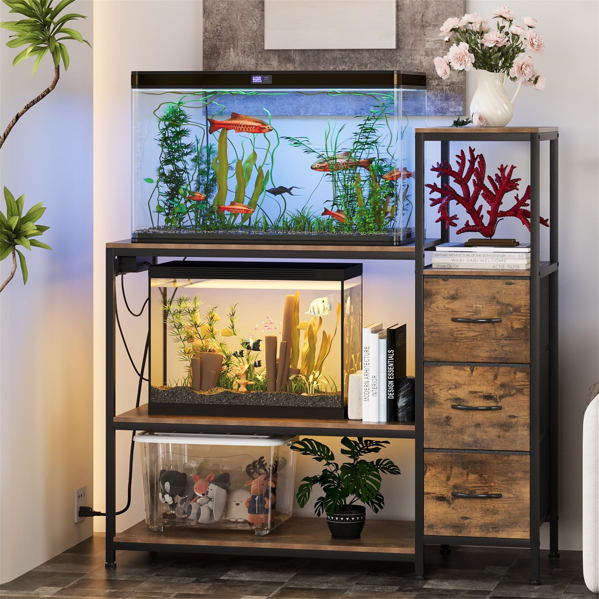 Archie & Oscar™ 20 Gallon Aquarium Stand With Power Outlet - Wayfair Canada