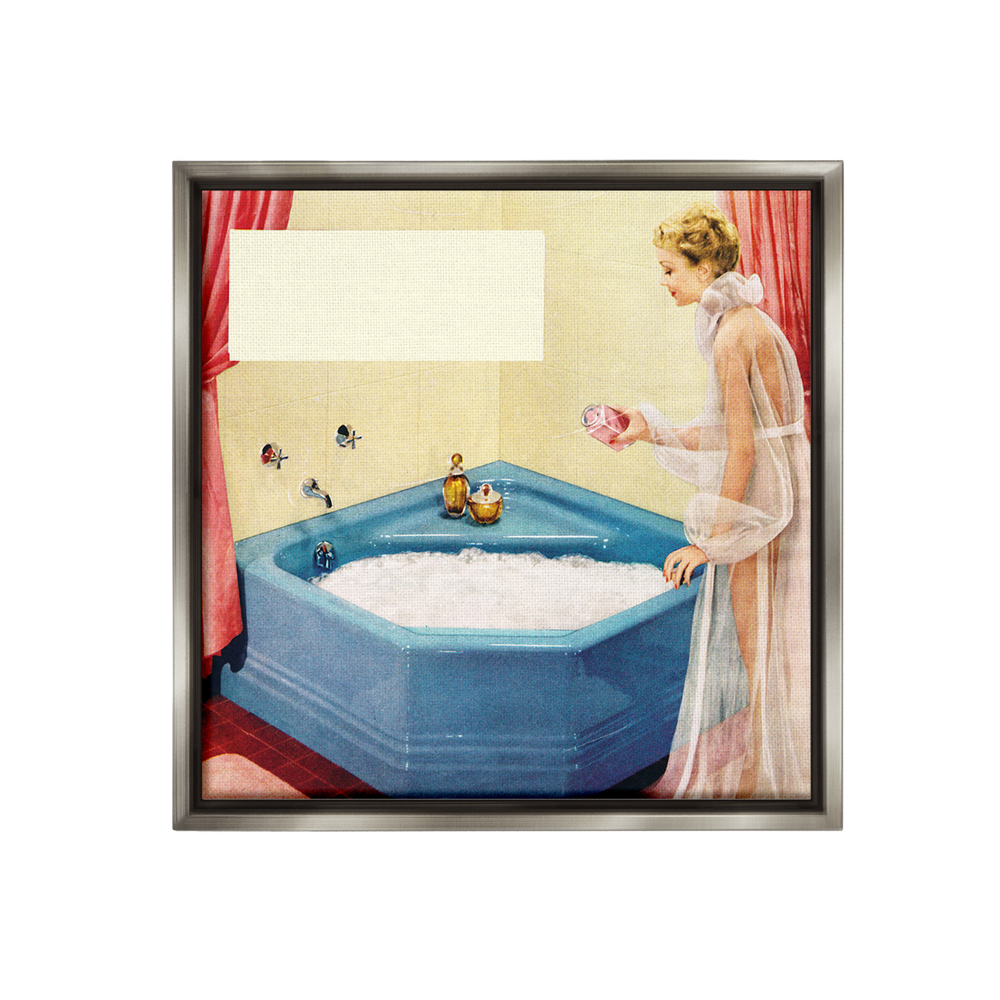 Winston Porter " Vintage Bubble Bath Girl Floater Frame " by Kathy ...