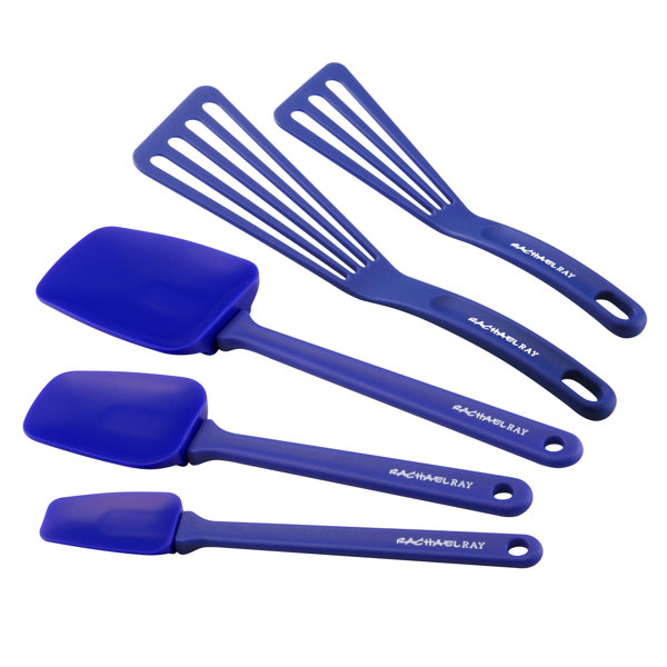 Rachael Ray Kitchen Utensils Turner And Spatula Mix And Flip Set, 5 ...