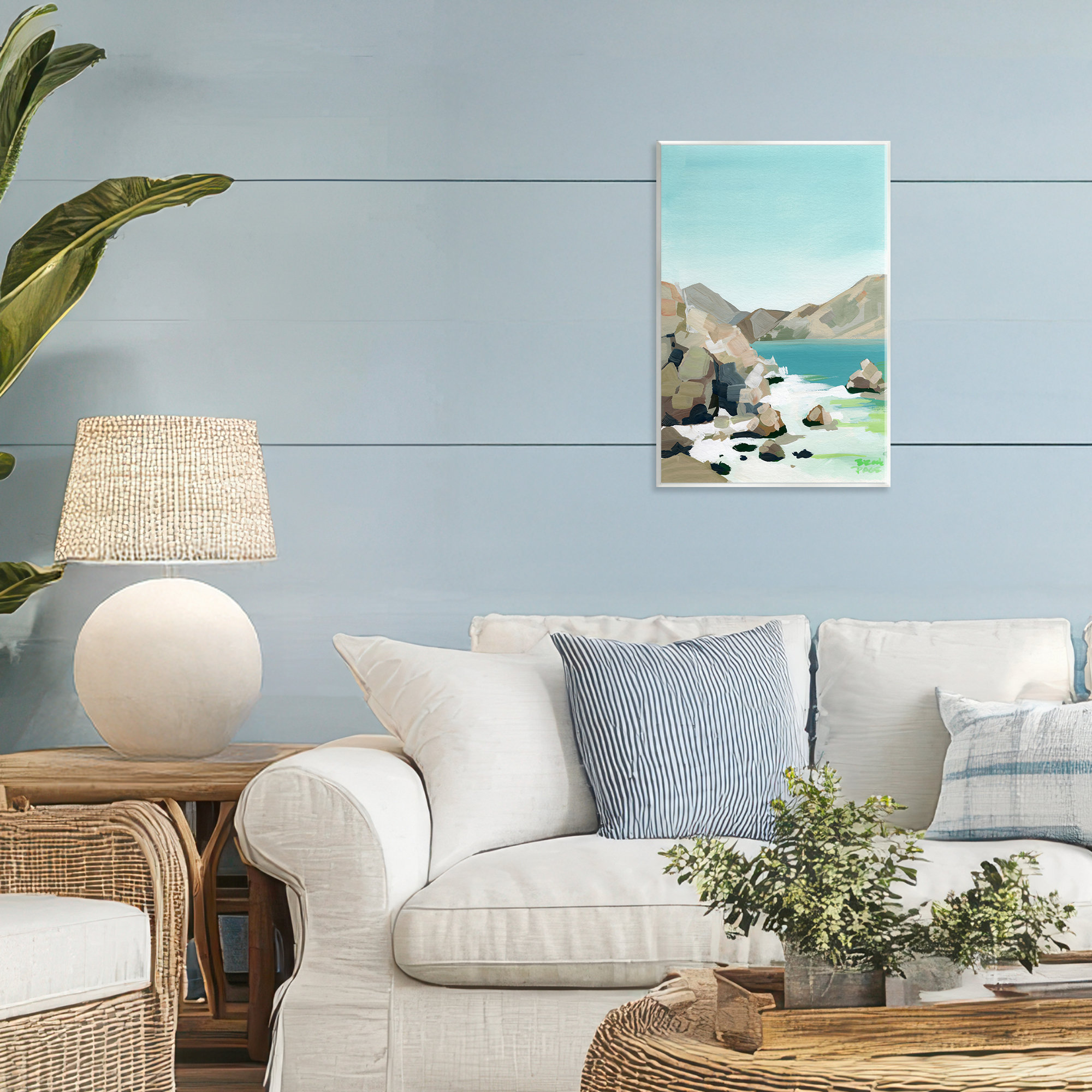 Dakota Fields Expressionist Rocky Coast Wall Plaque, design by Brook ...