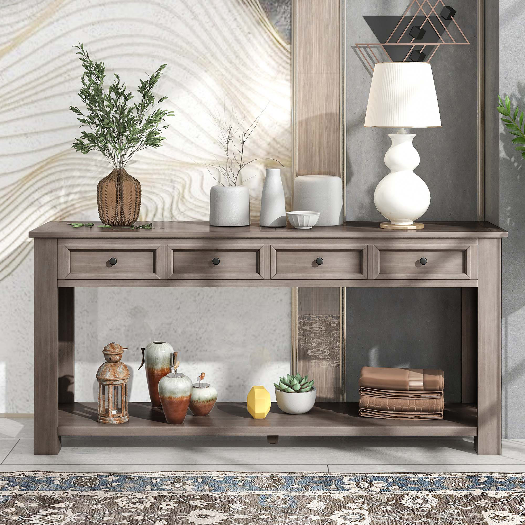 Winston Porter Hudis Console Table Sofa Table Sideboard with Storage ...