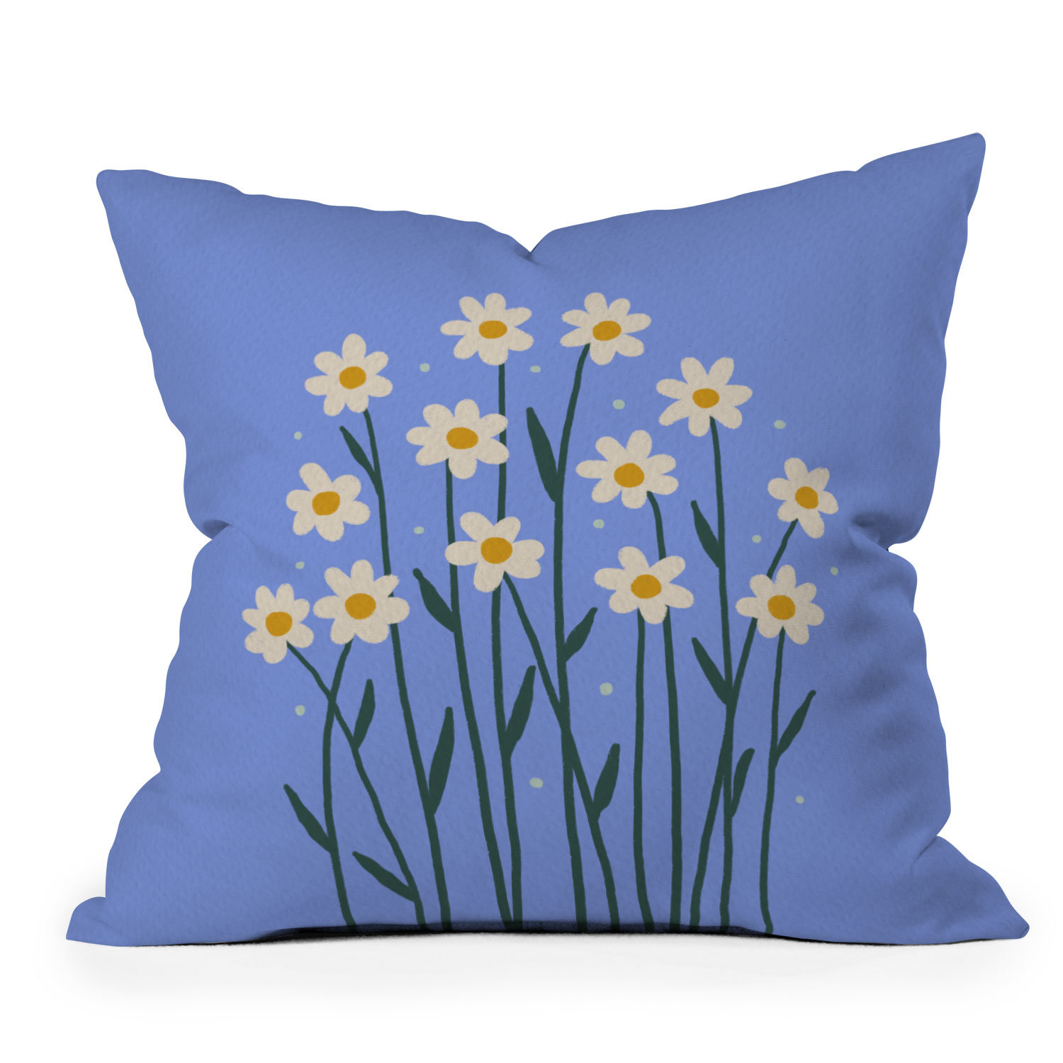 Deny Designs Angela Minca Simple daisies perwinkle Outdoor Throw Pillow ...