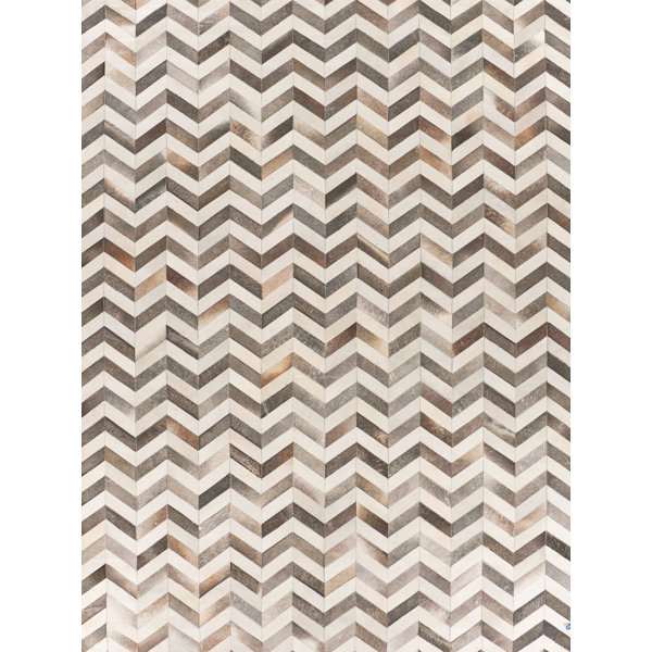 Exquisite Rugs Natural Hide Cowhide Chevron Rug | Wayfair