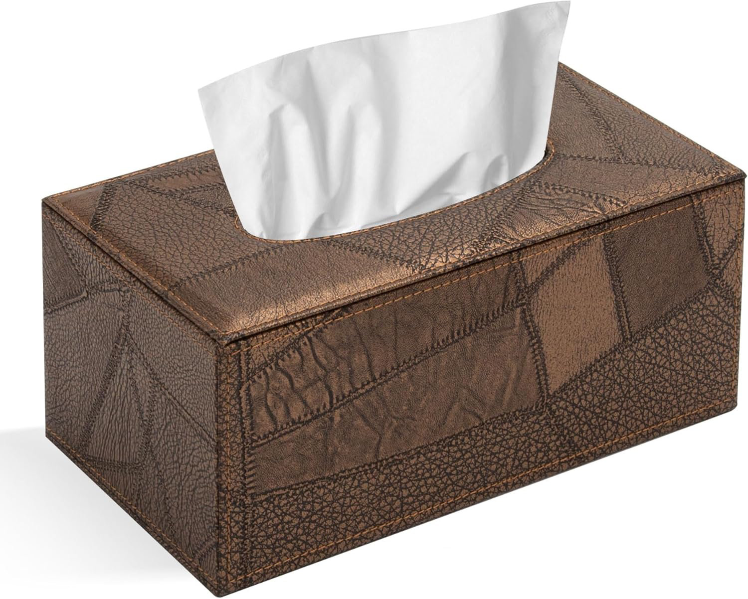 George Oliver Tissue Box Cover Rectangular Tissue Box Holder For Bathroom (Retro Brown) | Wayfair