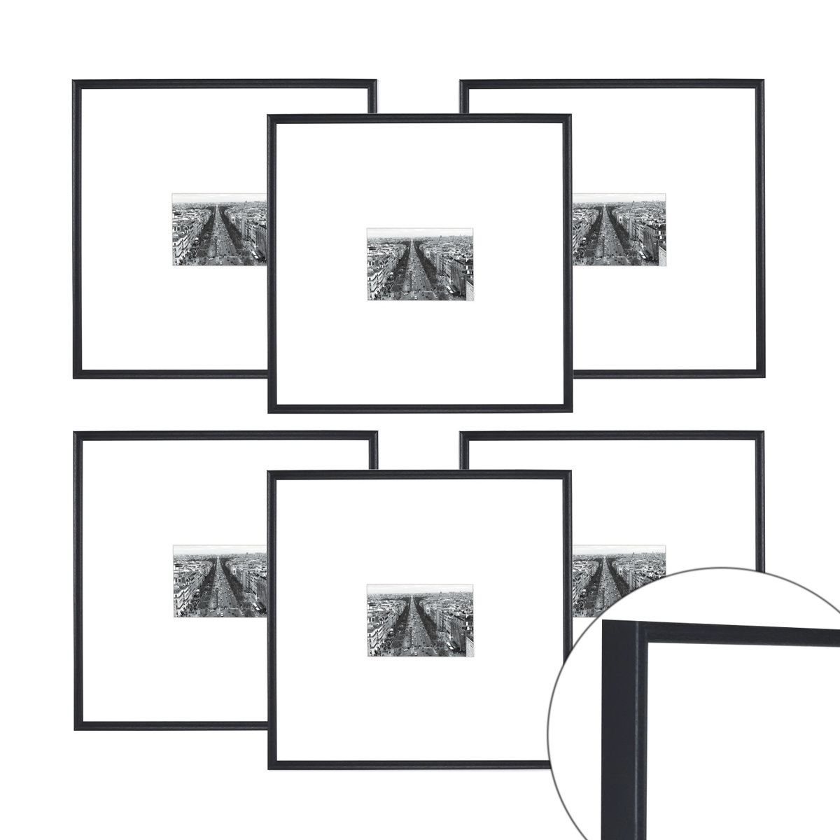 Artistry Designs Ash Wood Gallery Wall 6 Piece Frame Set & Reviews ...