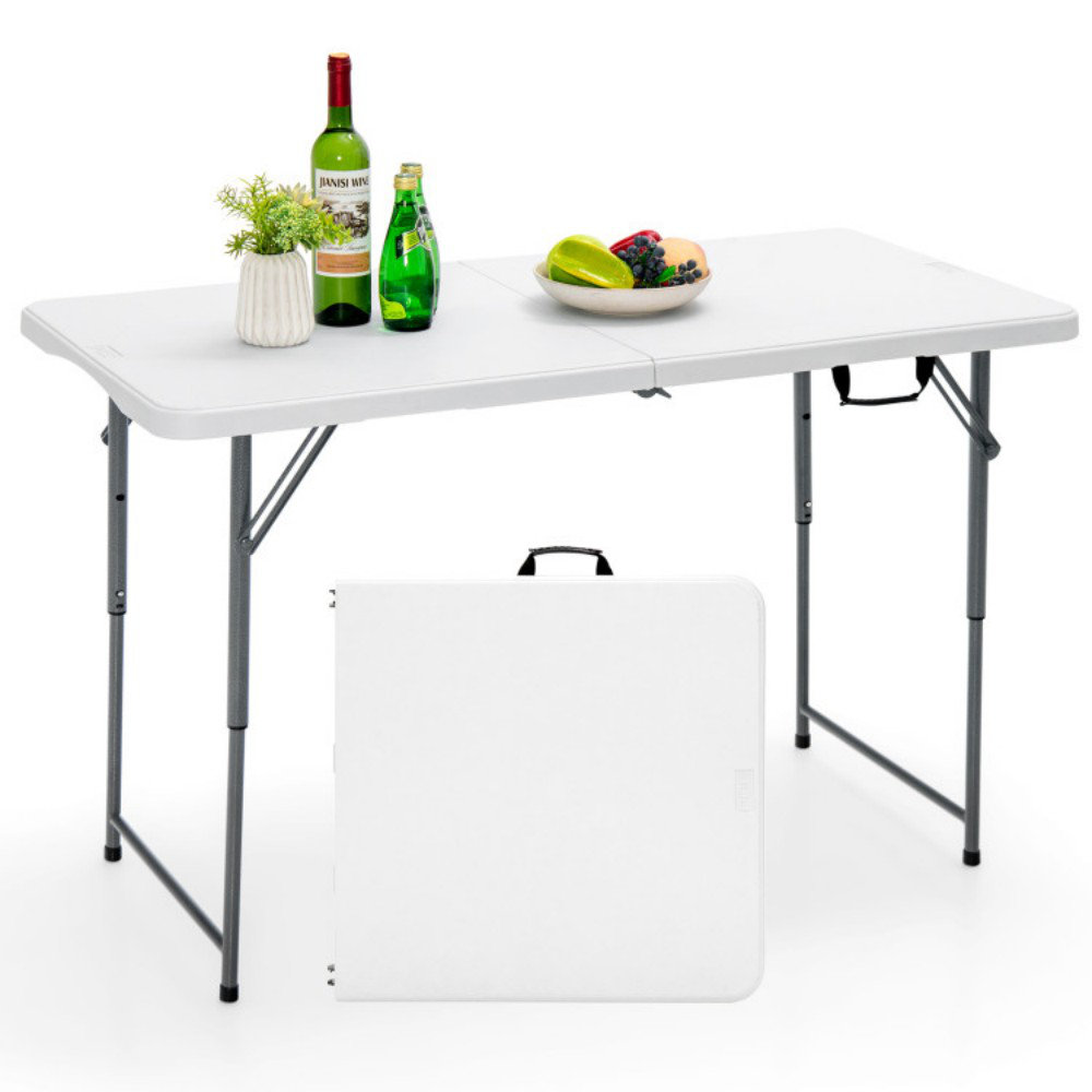 Arlmont & Co. 3-Level Height Adjustable Folding Table | Wayfair