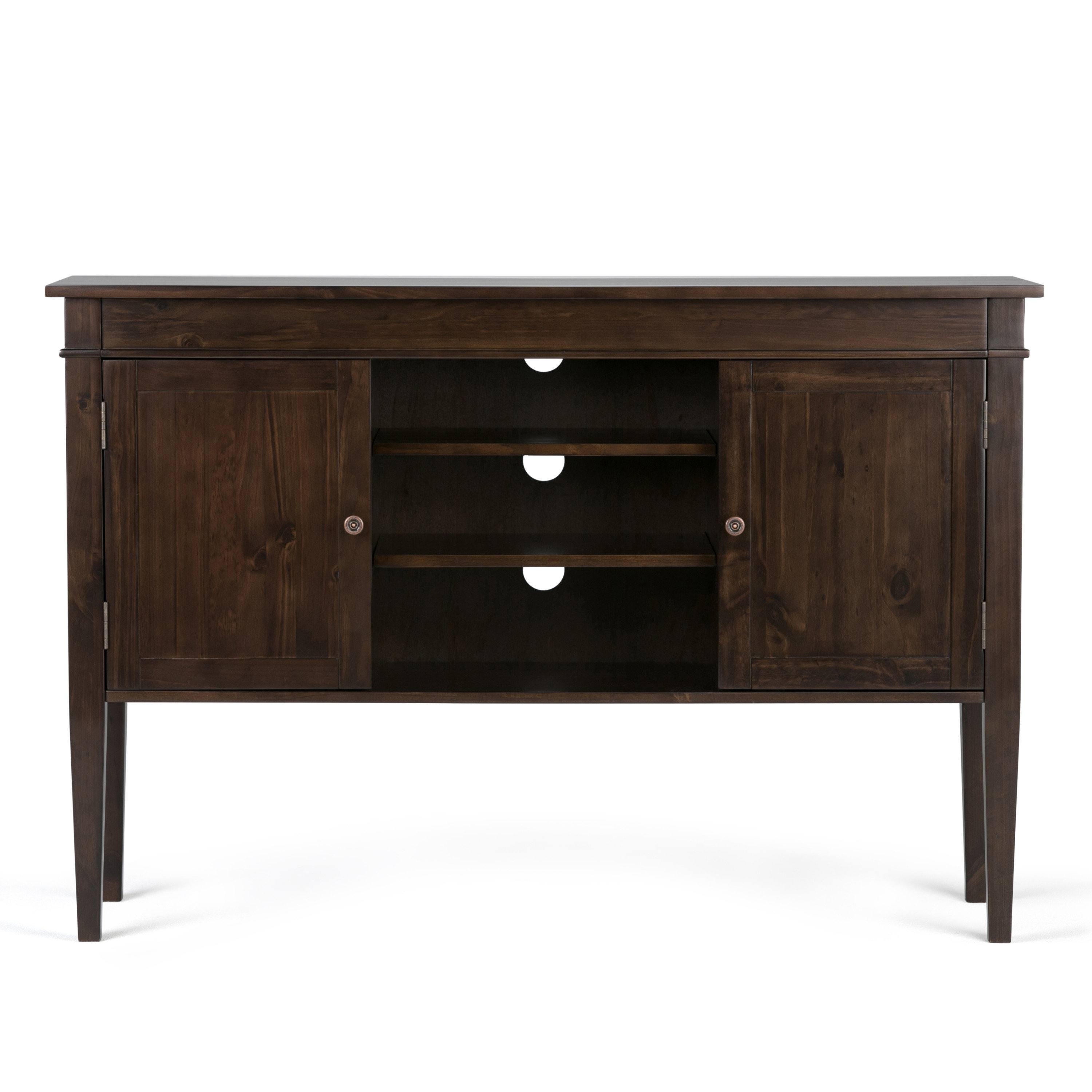 Simpli Home Carlton 54"W Solid Wood Tall TV Stand for TVs up to 60 ...