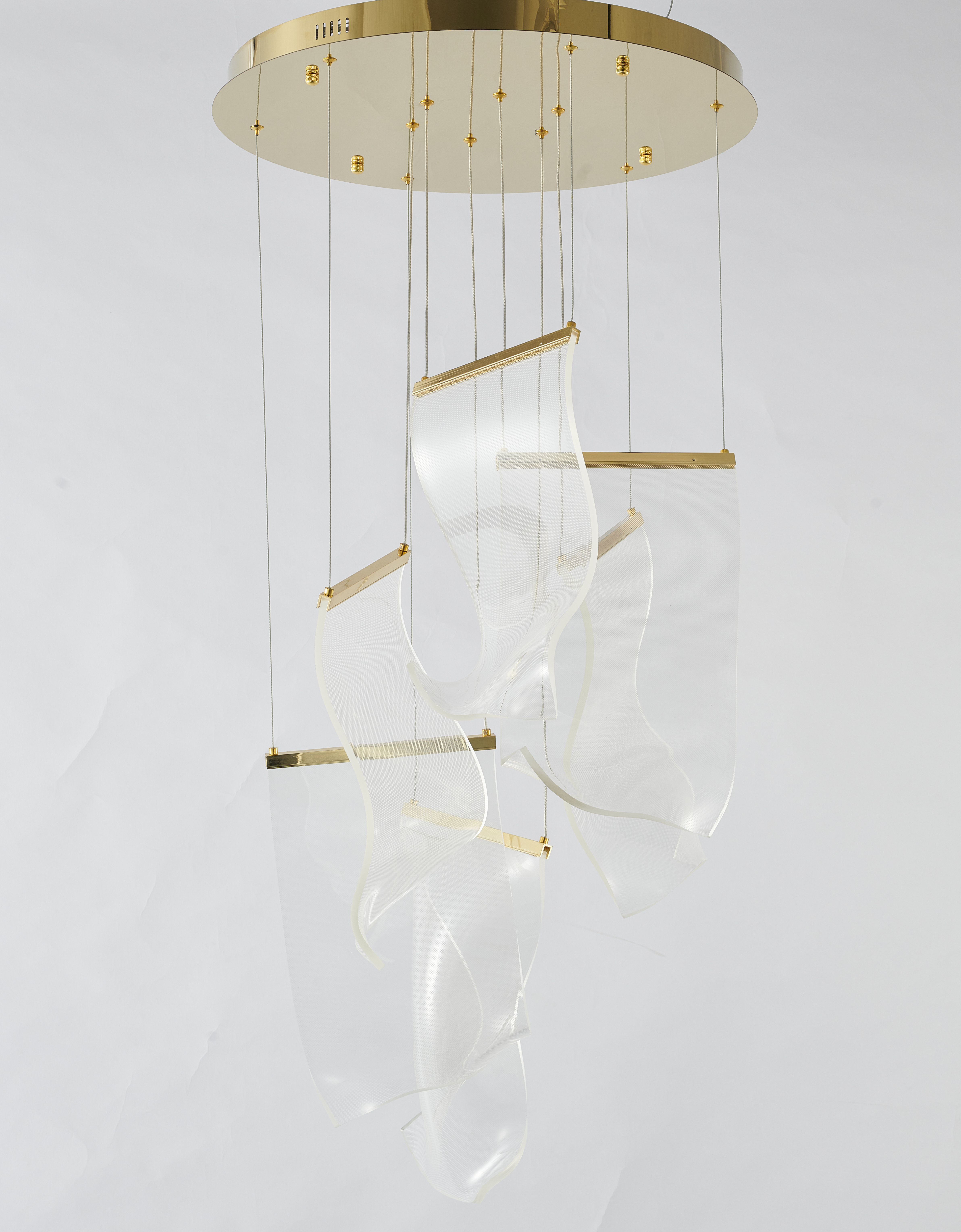 Everly Quinn Pisklo 6 Light LED Flushed Gold Chandelier With Clear ...