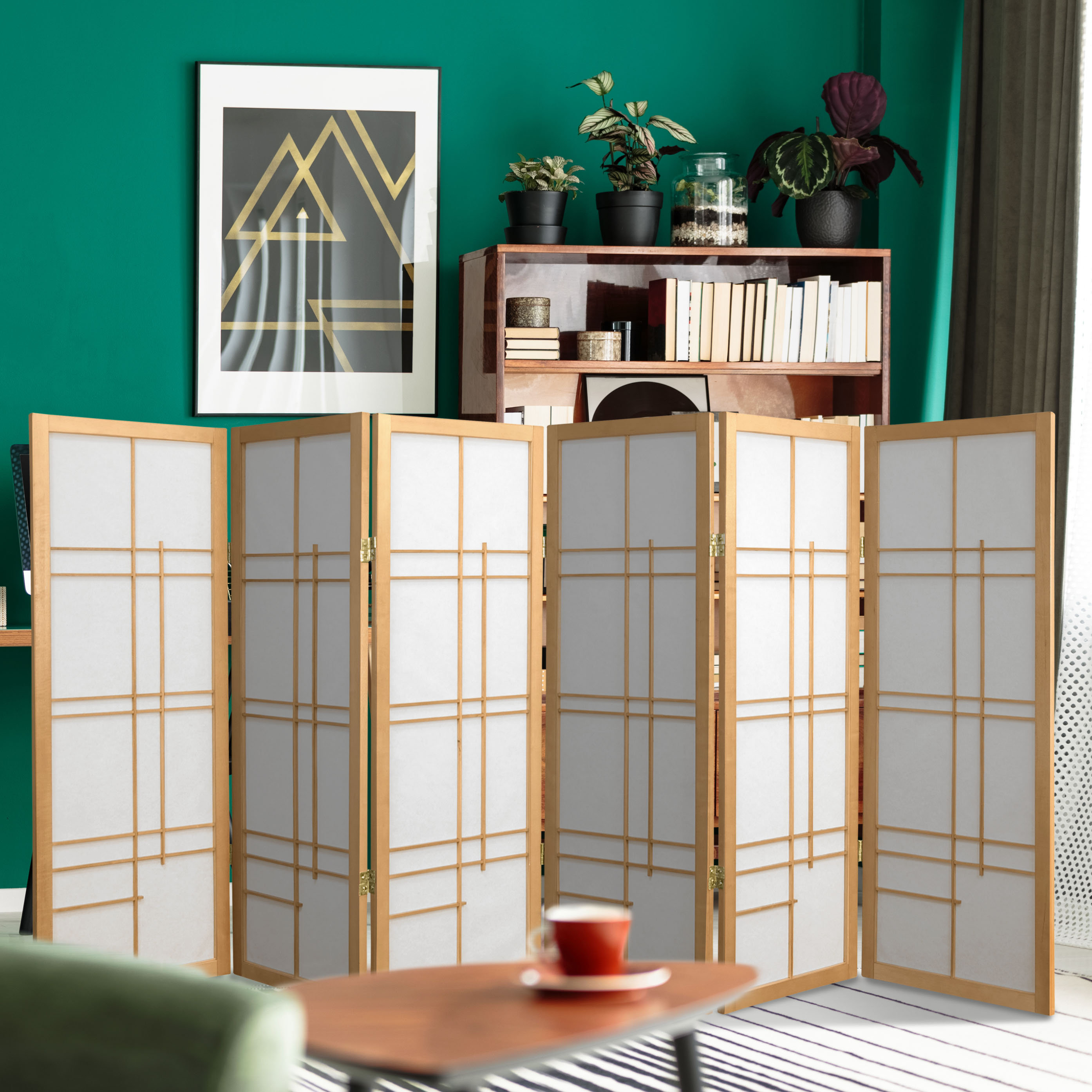 World Menagerie Clara 4 Ft. Short Rice Paper Folding Screen & Reviews ...