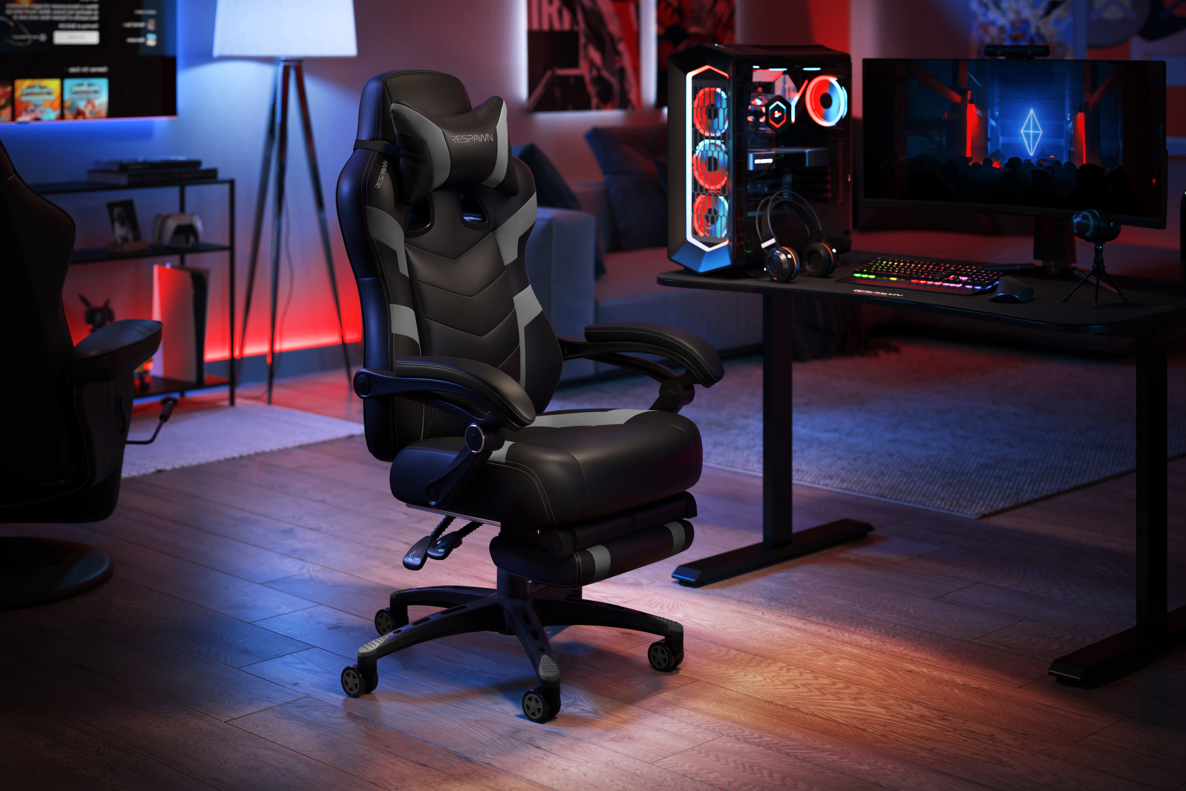 RESPAWN 110 Pro Gaming Chair - Gaming Chair with Footrest, Reclining ...
