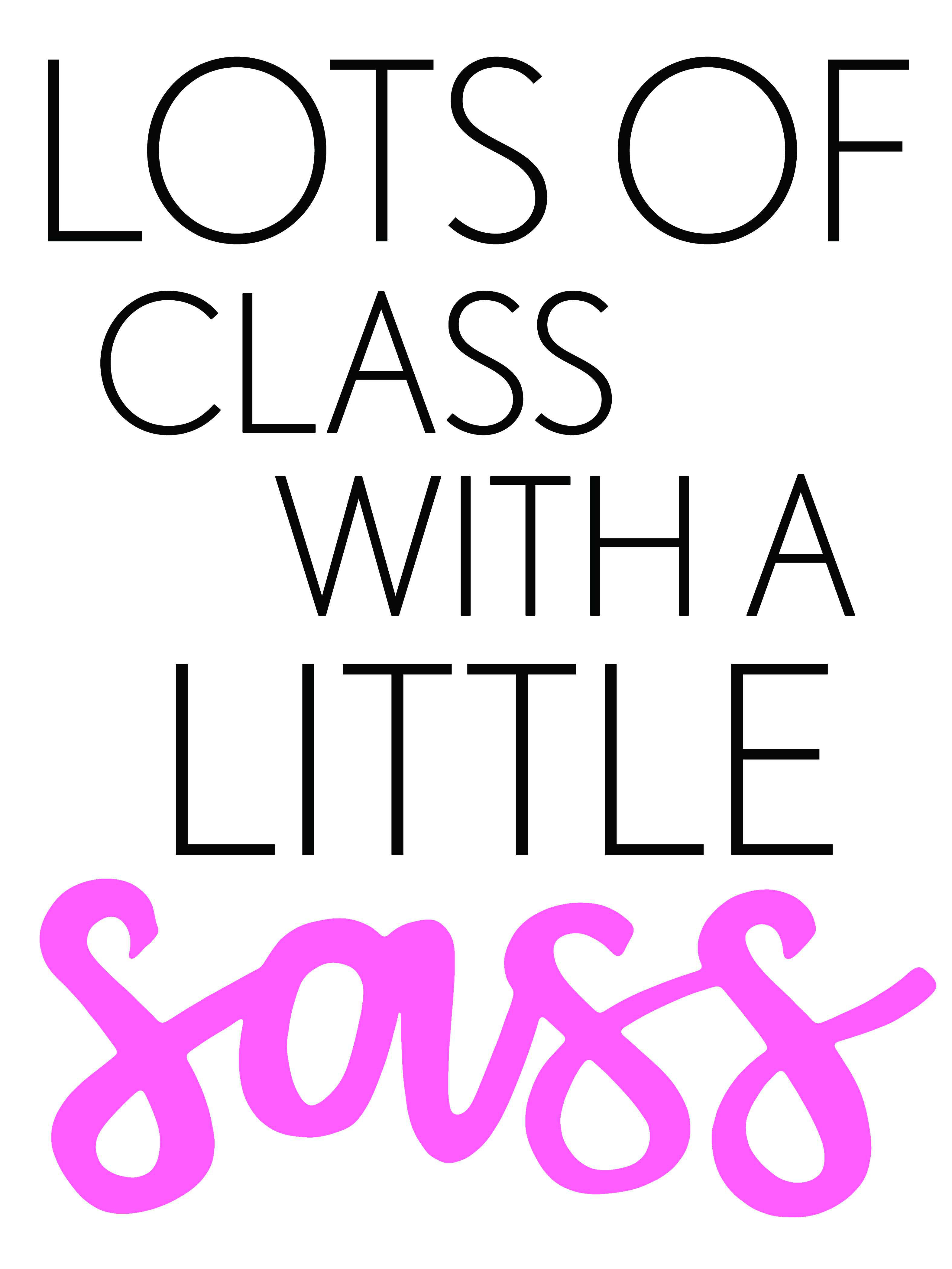 Trinx Lots of Class with a Little Sass - Wrapped Canvas Textual Art ...