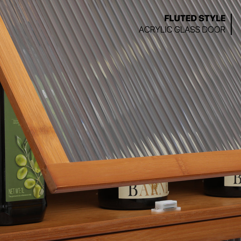 Winston Porter Jonpatrick Kitchen Buffet Server Table, Bamboo Storage ...