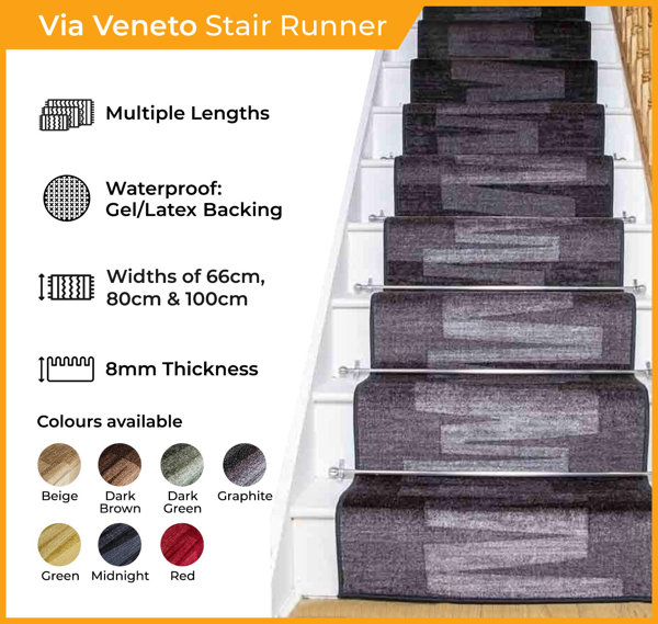 Ebern Designs Benedick Tufted Beige Stair Runner | Wayfair.co.uk