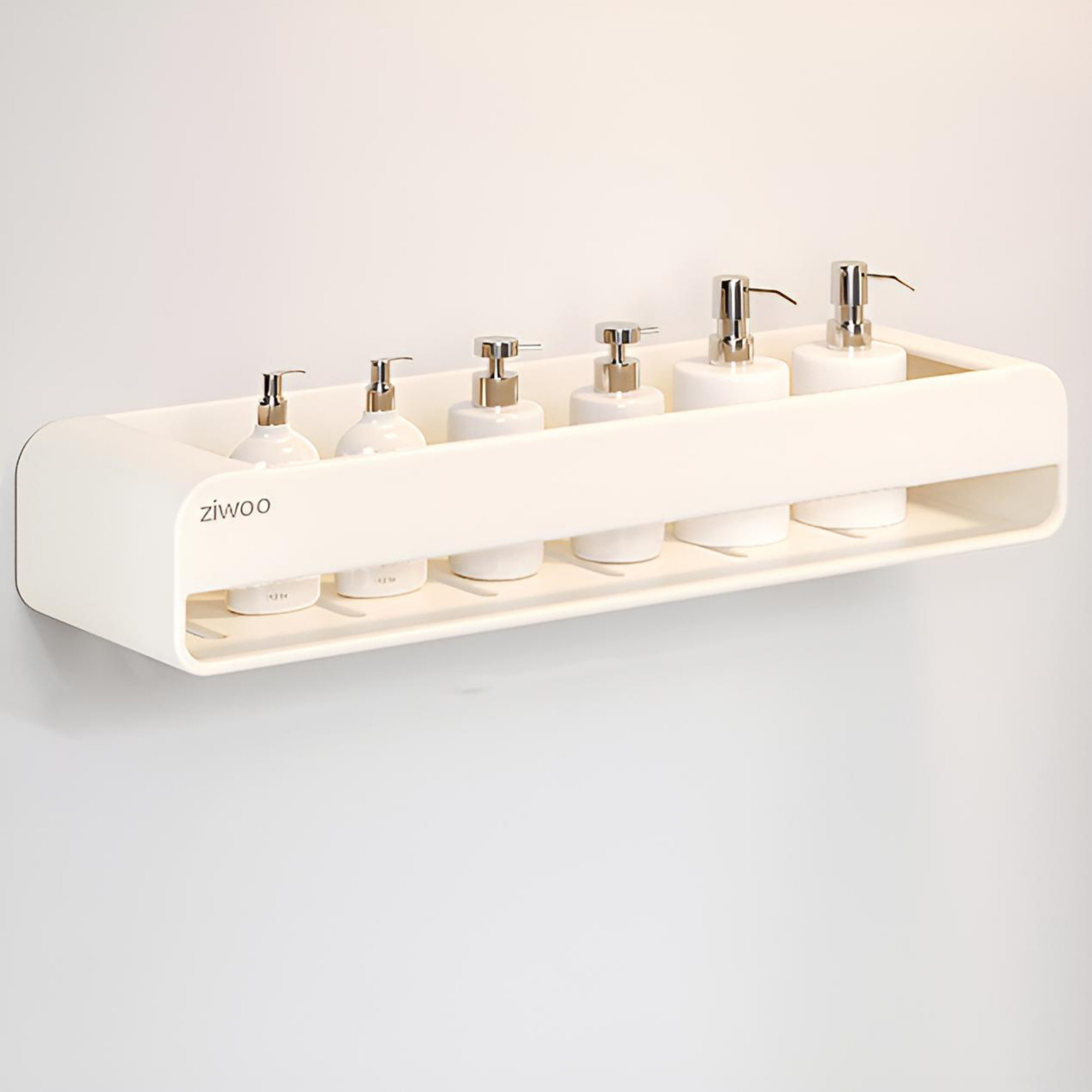 Latitude Run® Non Perforated Bathroom Storage Rack, Bathroom Wall ...