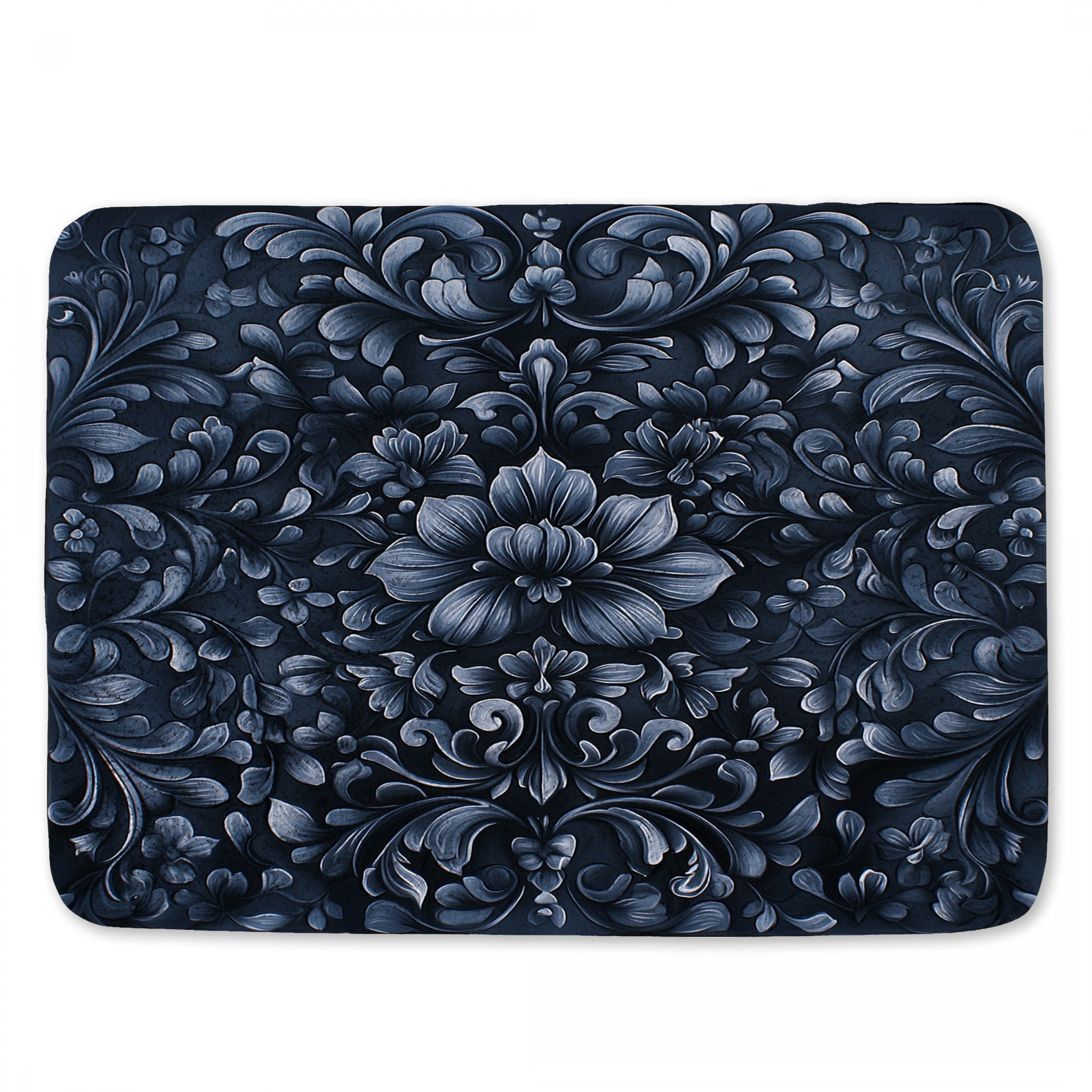 Astoria Grand Brocade Bath Mat Floral Bathroom Decor Traditional | Wayfair