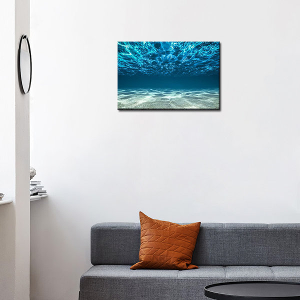 Rosecliff Heights Blue Ocean Wall Art Painting Seascape Picture On ...