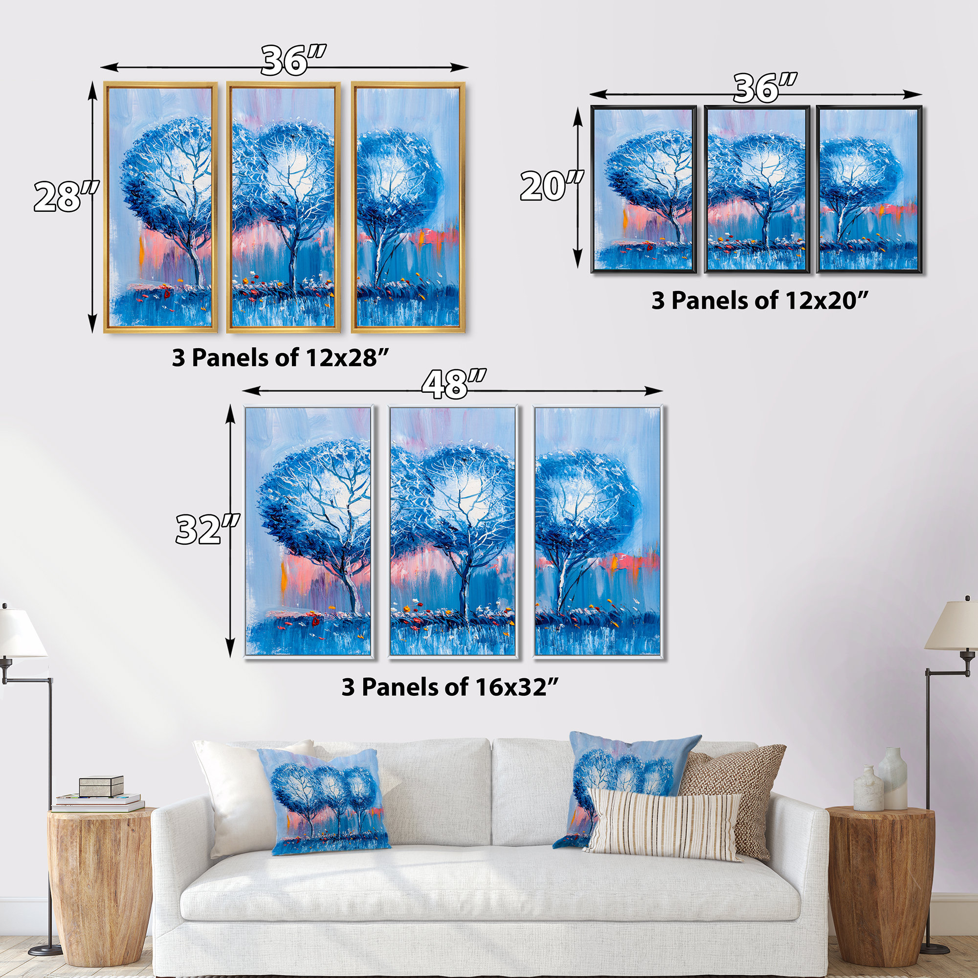 Winston Porter Colourful Trees Impressionist Landscape III - 3 Piece ...