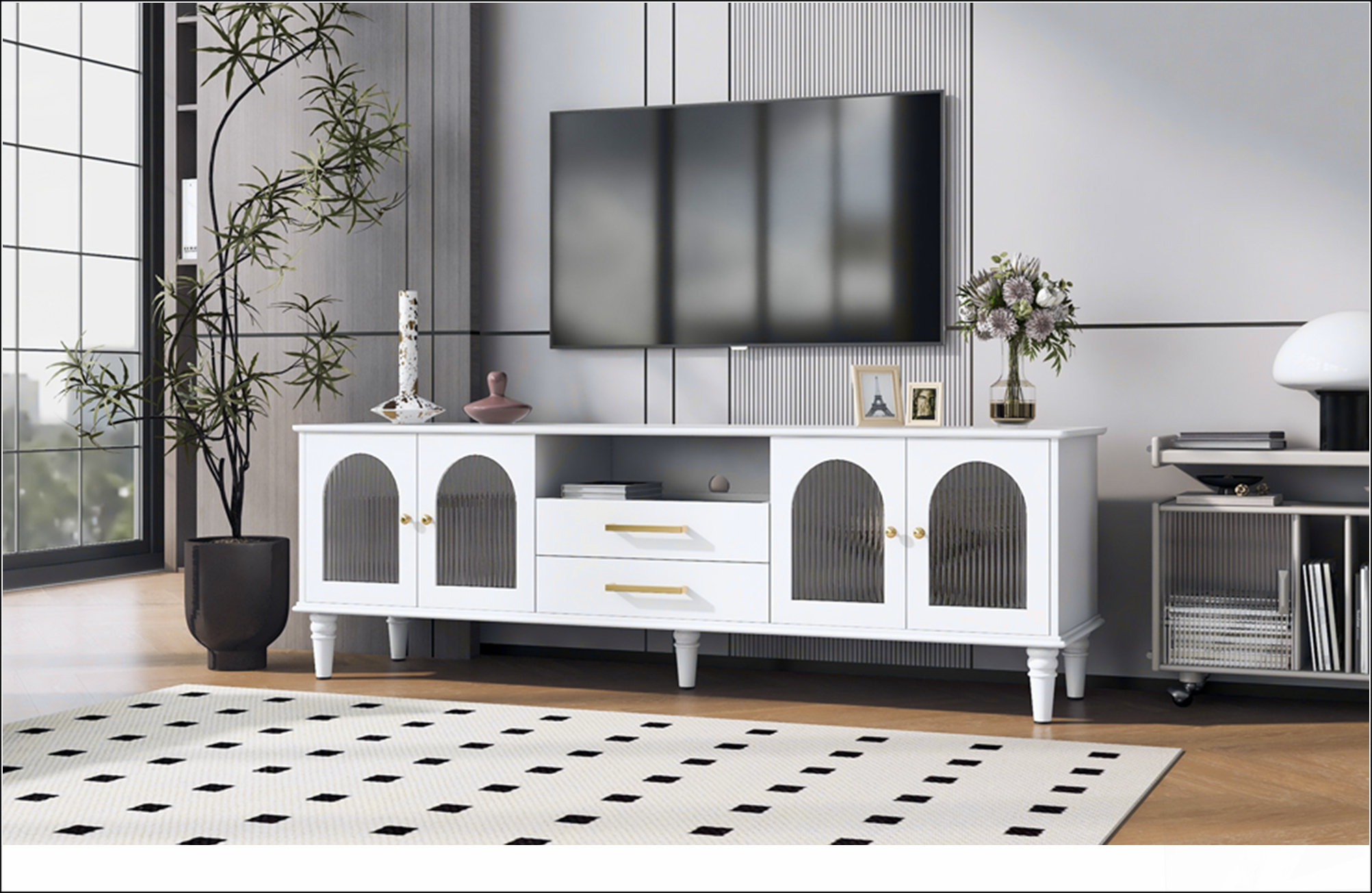 Red Barrel Studio® 68.9'' Retro TV Stand for TVs up to 75 Inches ...