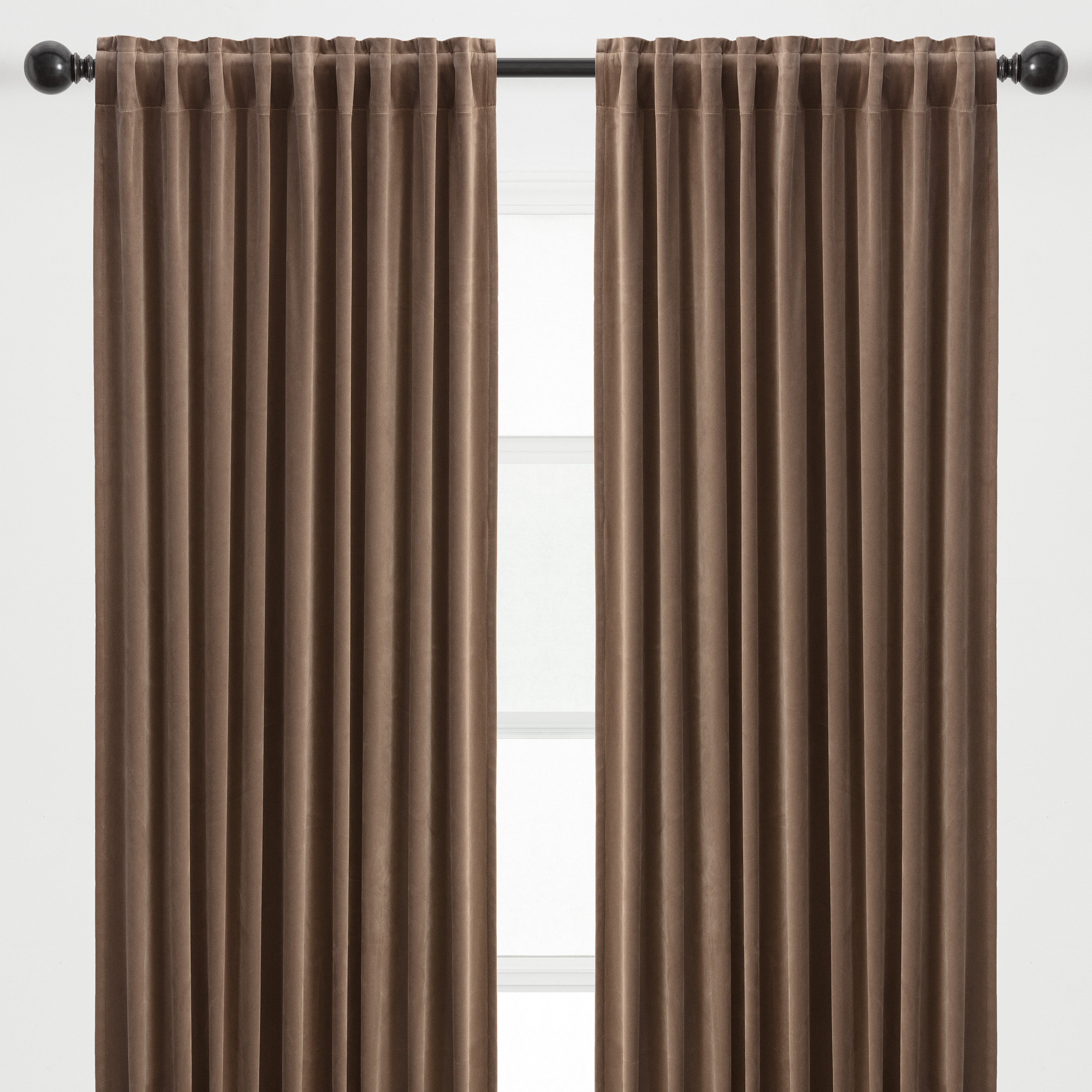 Eider & Ivory™ Mondragon 2-Panel Solid Classy Velvet Room Darkening ...