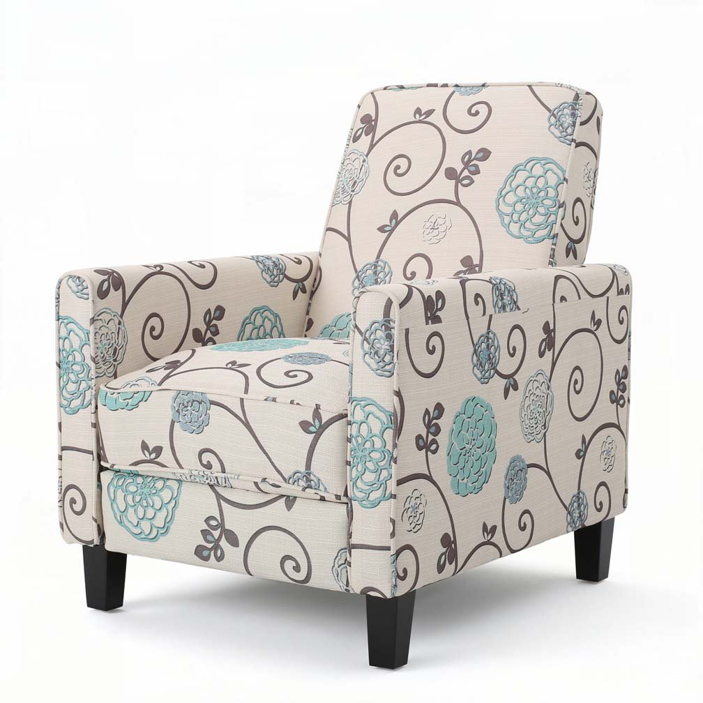 Red Barrel Studio® Floral Print Push Back Recliner Chair | Wayfair