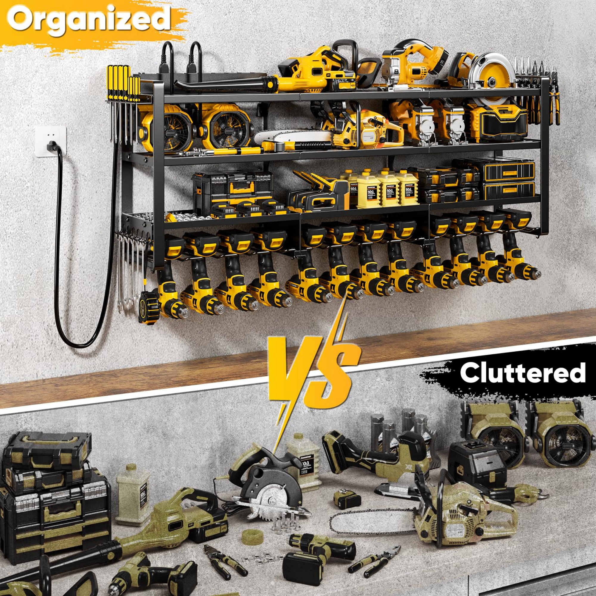 Trent Austin Design® 49.5" W Large Power Tool Organizer Wall Mount With ...