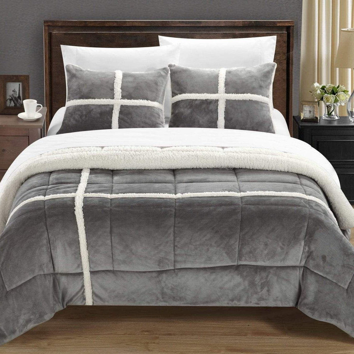 Homechoice International Group 3 Piece Plain Weave Comforter Bedding ...