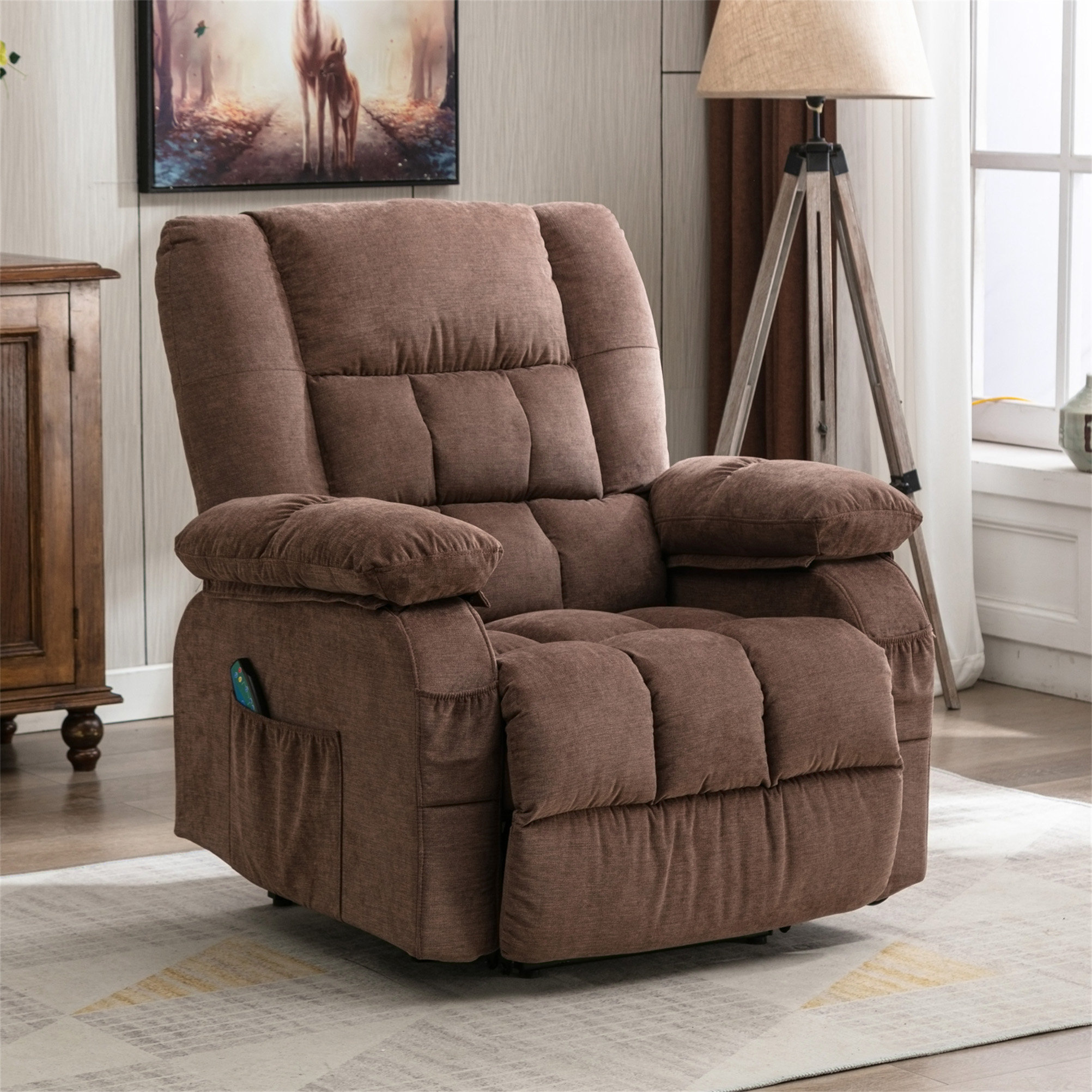Hokku Designs Power Lift Recliner Chair Recliners For Elderly With Heat ...