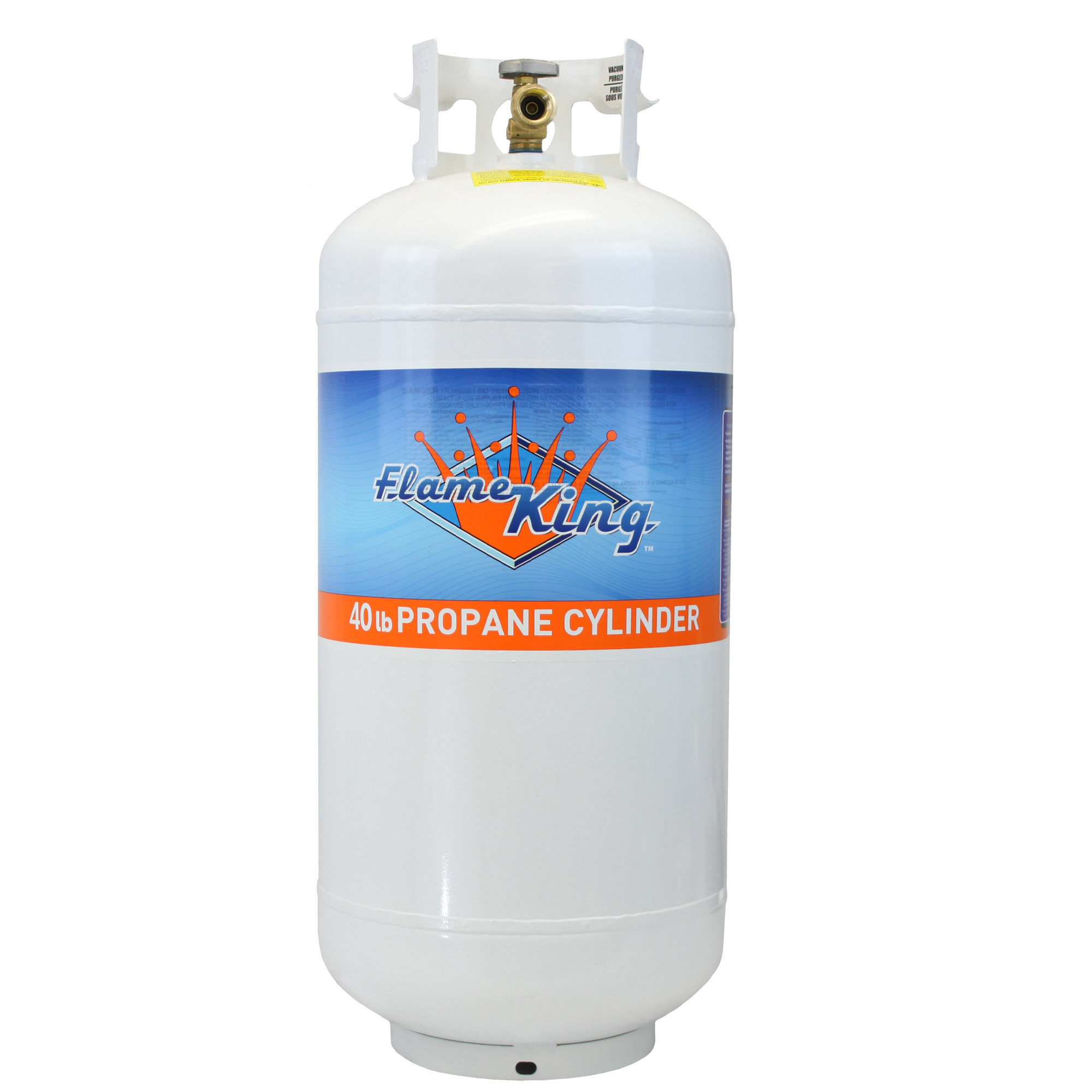 Flame King 40LB Empty Steel Propane Tank LP Cylinder with Type 1 OPD ...