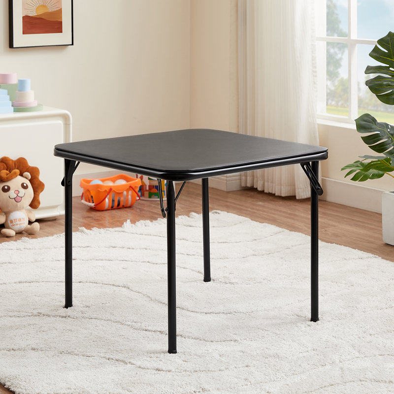 Vecelo 34" Folding Square Table Portable Plastic Dining Card Table For ...