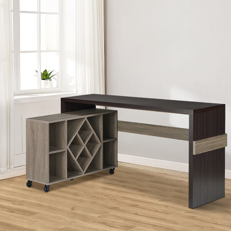 Ebern Designs Messerly 2pc Home and Office Ebro Modular Writing Desk ...