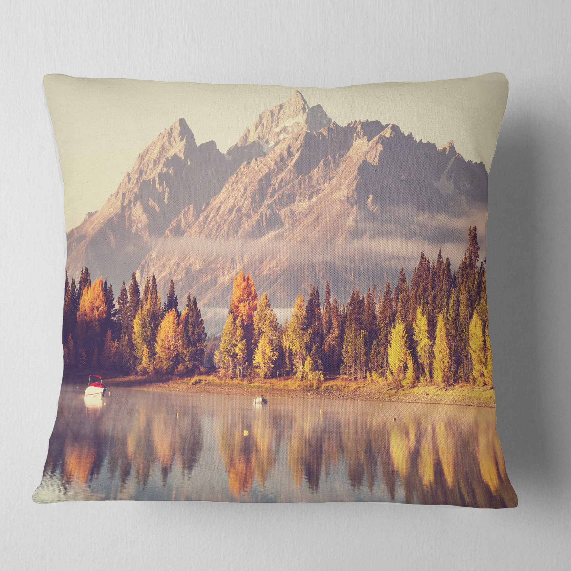 Design Art Landscape Printed Grand Teton National Park Throw Pillow ...
