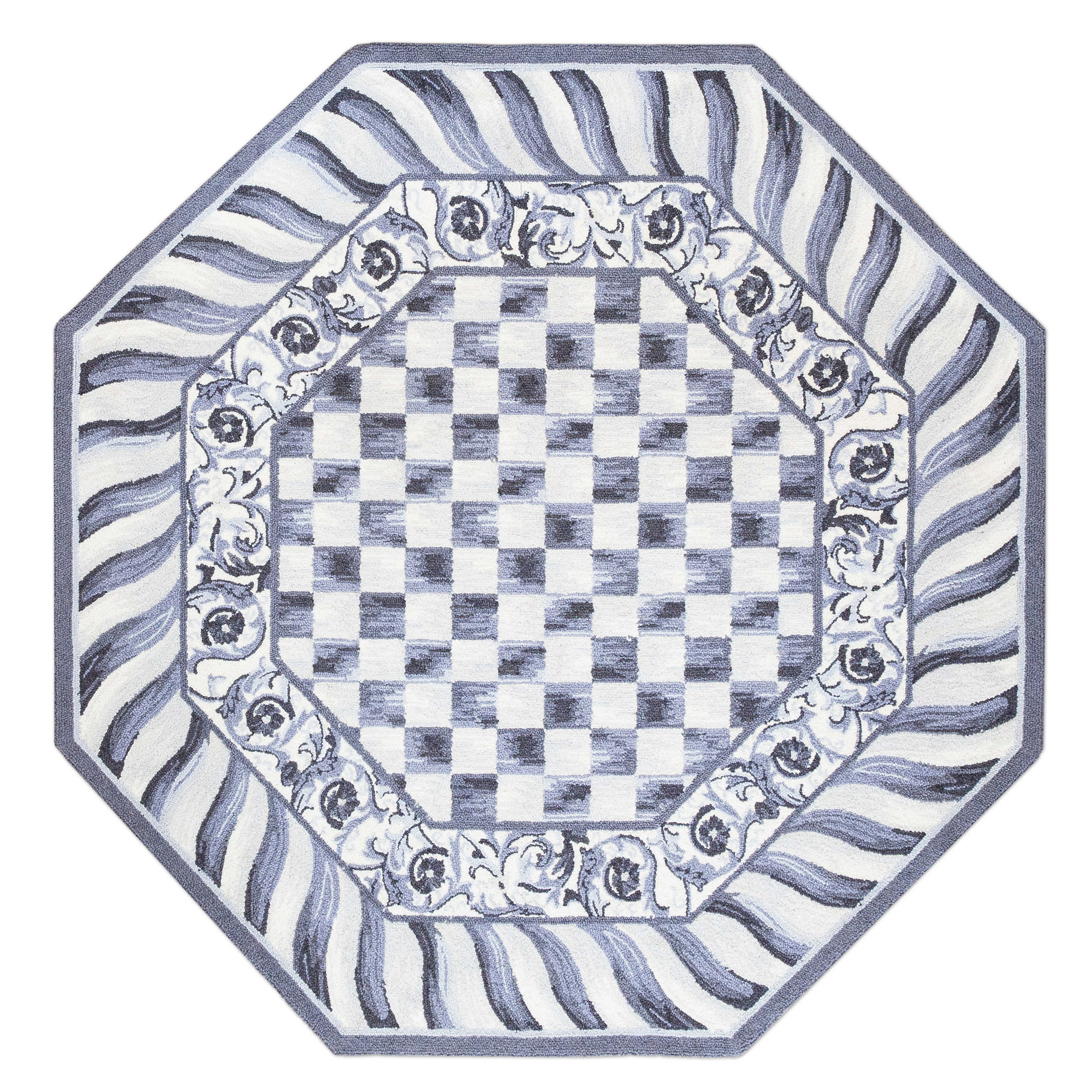 MacKenzie-Childs Sterling Check® Rug | Wayfair