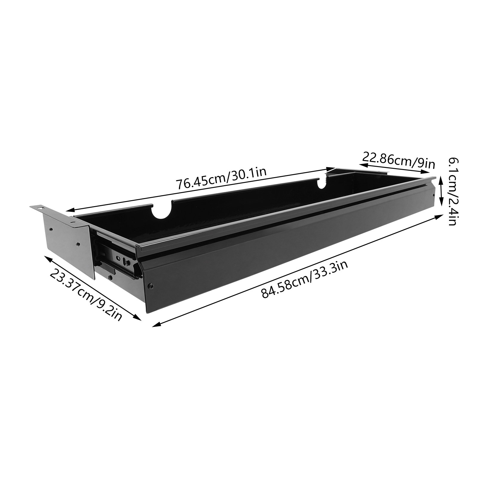 Rebrilliant Under Desk Mounted Sliding Pull-Out Drawer Storage ...