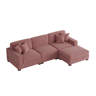 Ebern Designs 3 - Piece Upholstered Corduroy Modular Sectional Sofa ...